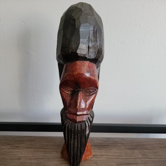 Source Unknown | Art | Hand Carved Wooden Brown And Black Jamaican ...
